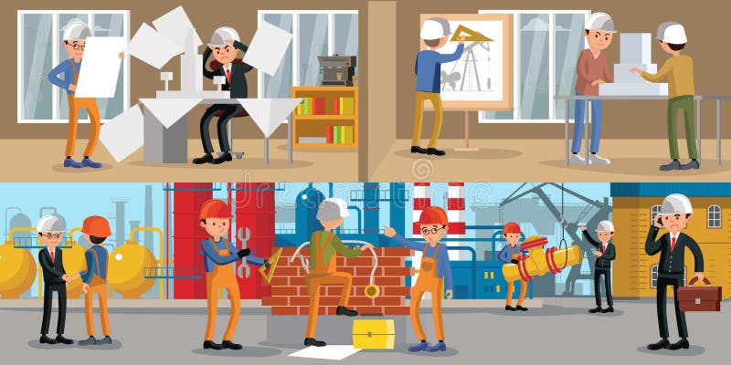 Building and People Logo of the Line Stock Vector - Illustration of ...