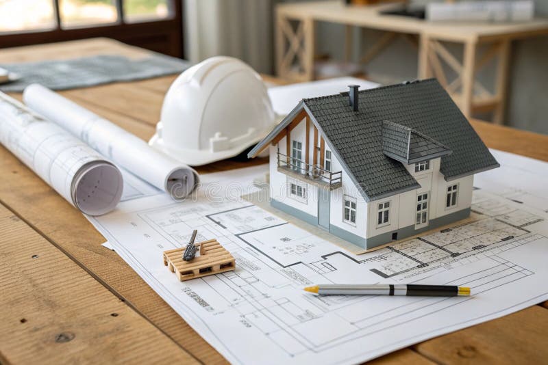 Building Permit Application Concept with House Model Stock Illustration ...
