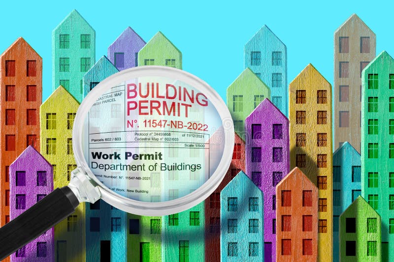 BUILDING PERMIT CONCEPT with CITYSCAPE - Urban Development, Building ...