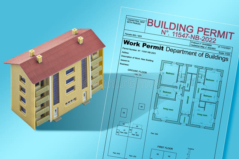 Building Permit Concept with Imaginary Building Approvation and ...