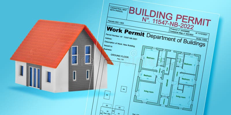 Building Permit Concept with Imaginary Building Approvation and ...