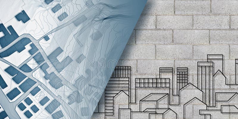 BUILDING PERMIT CONCEPT with Imaginary Cadastral Map and General Urban ...