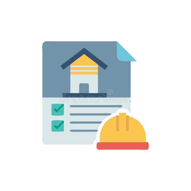 Building Permit Icon for Project Authorization Stock Image ...