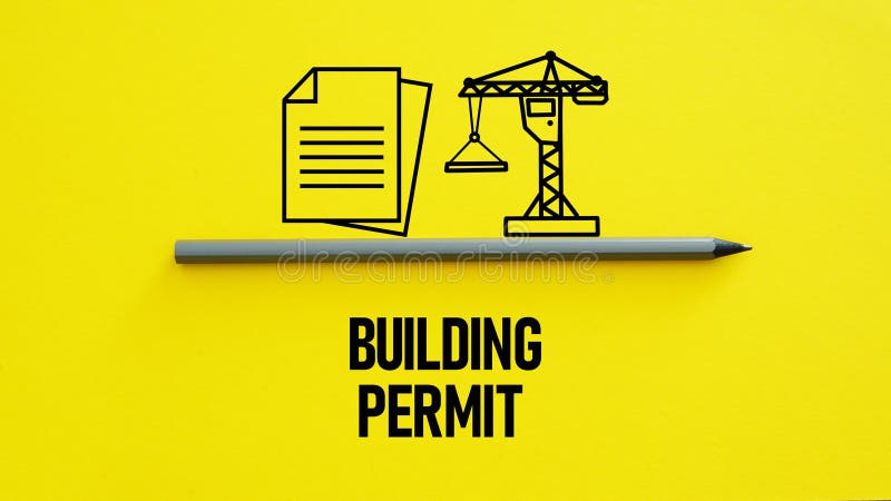 Building Permit is Shown As the Business Concept Stock Photo - Image of ...