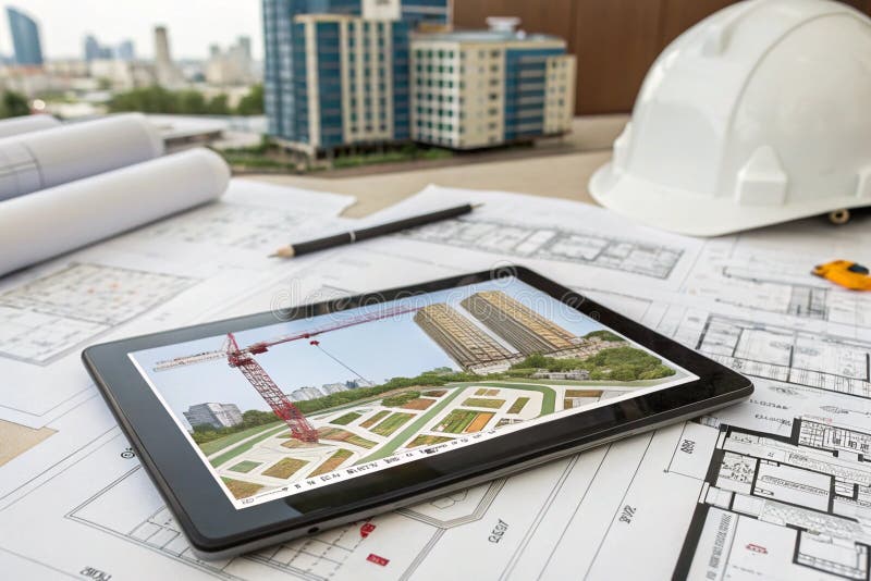 Building Permit and Urban Planning Concept on Digital Tablet Stock ...