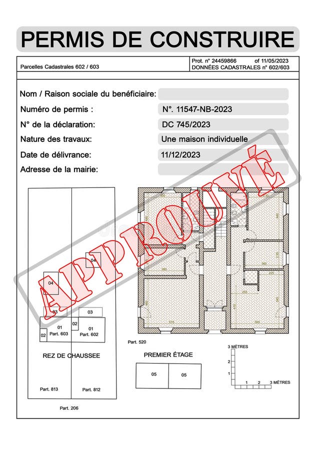 Building Permit Written in French - PERMIS DE CONSTRUIRE - Building ...