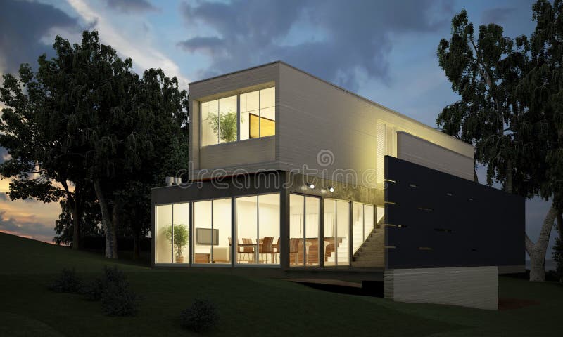 Building Photorealistic Render Stock Illustration - Illustration of ...