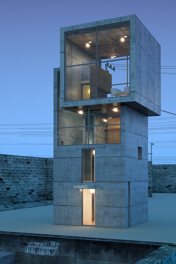 Building Photorealistic Render Stock Illustration - Illustration of ...