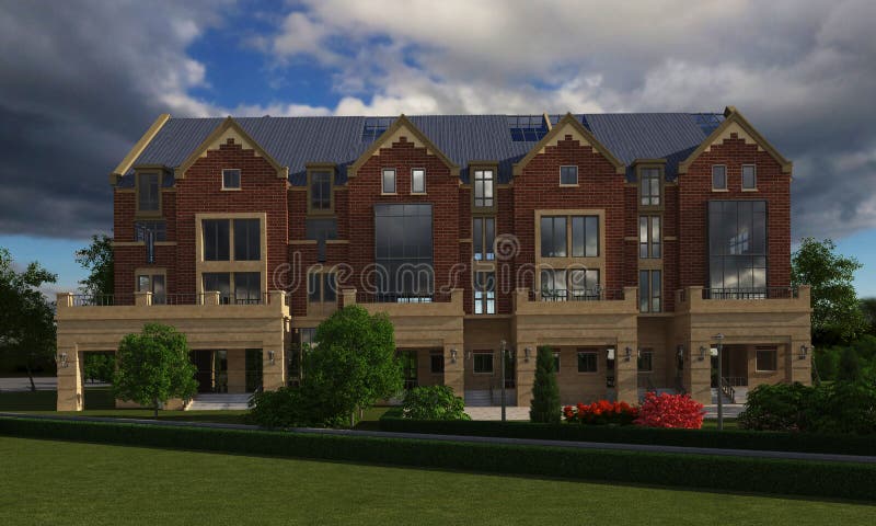 Building Photorealistic Render Stock Illustration - Illustration of ...