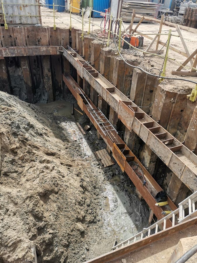 Building Piling Pipe Construction Stock Image - Image of construction ...