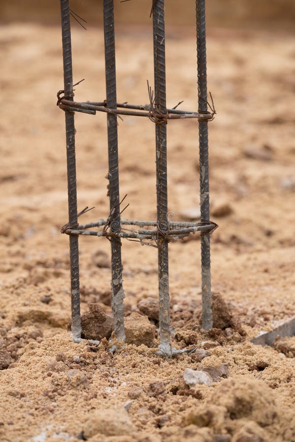 Building Pillar for Home Construction Stock Photo - Image of site ...