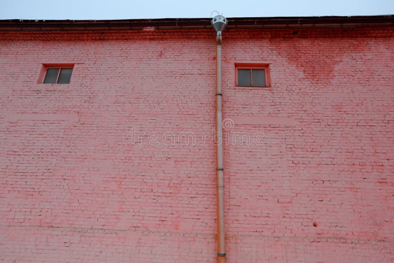 The Building of Pink Bricks Stock Image - Image of outdoor, brick: 83035521