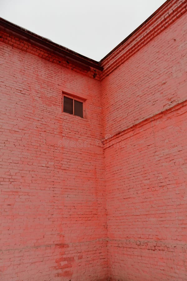 The Building of Pink Bricks Stock Image - Image of pink, outside: 83036475