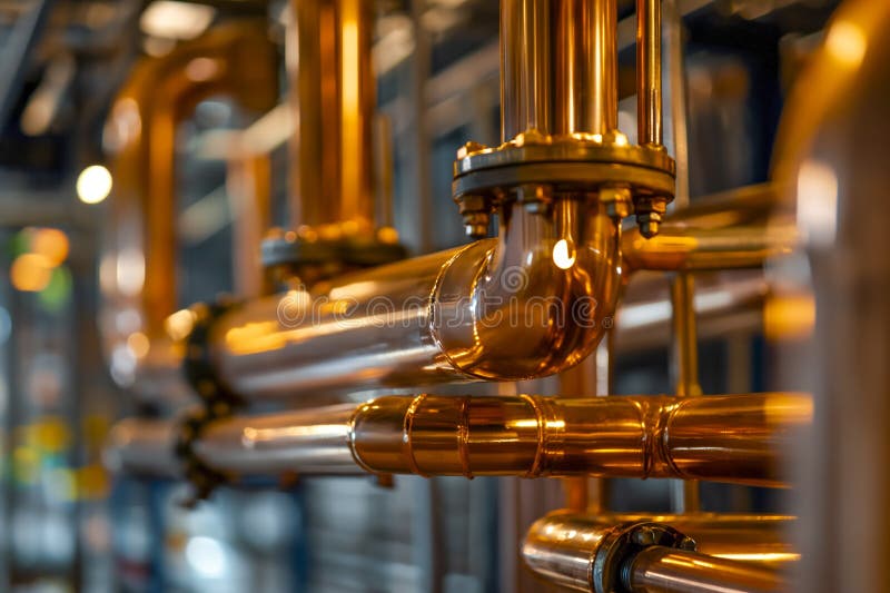 Building Piping Systems, an Array of Copper Pipes and Piping Systems on ...