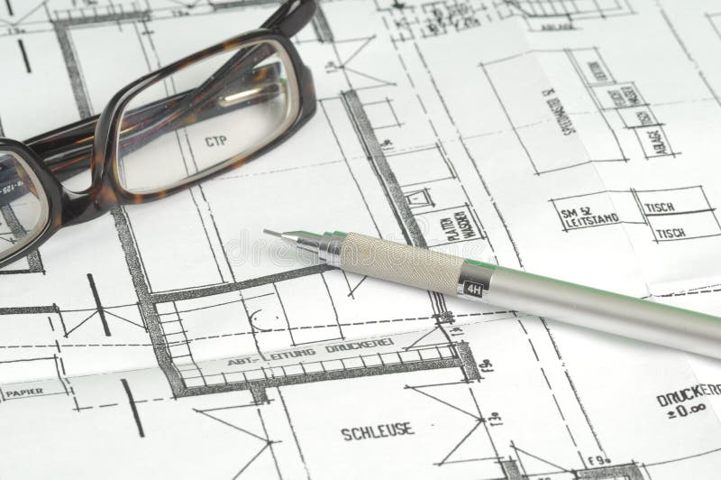 Building Plan stock image. Image of builder, draw, paper - 4719829