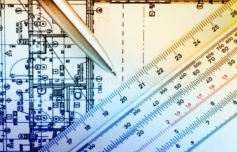 Building plan stock photo. Image of architectural, closeup - 44570780