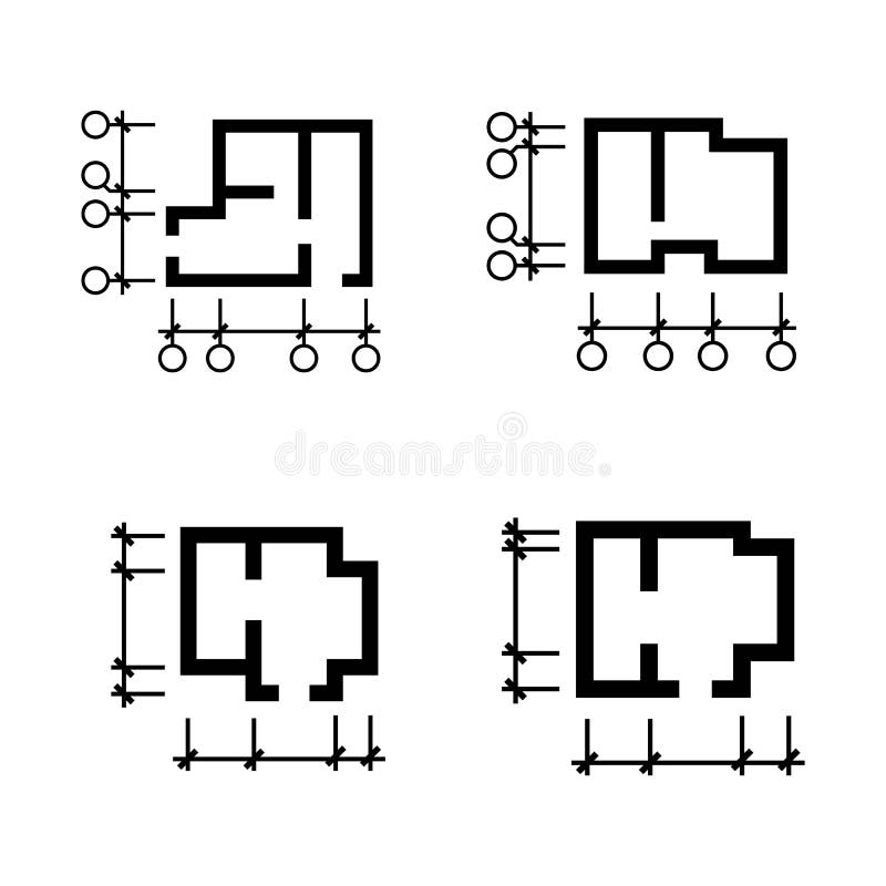 Building Plan Construction Project. Vector Icon Stock Vector ...