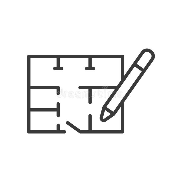 Building Plan, Icon in Line Design. Building, Plan, Blueprint, Design ...