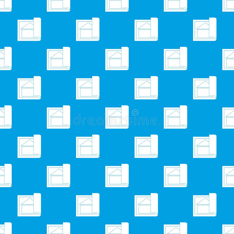 Building Plan Pattern Seamless Blue Stock Vector - Illustration of ...