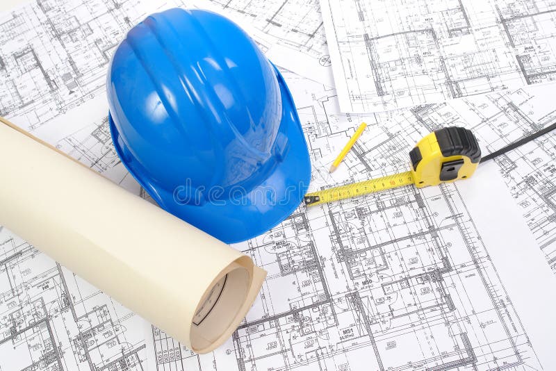 Building plans stock image. Image of blue, real, build - 4924099