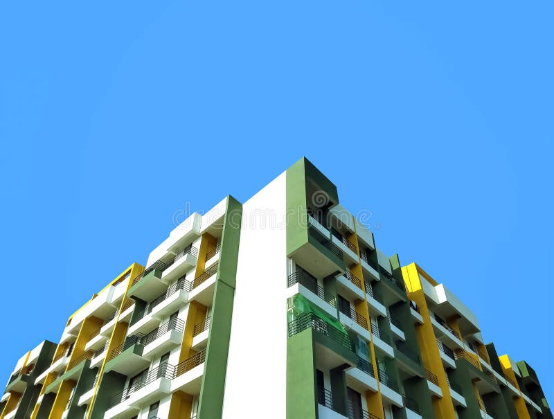 Building Pointing the Sky. Low Angle Shot Stock Photo - Image of ...