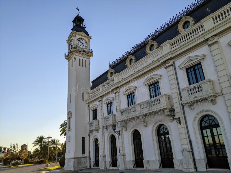 Building of the Port Authority of Valencia, Spain Stock Photo - Image ... Building of the Port Authority of Valencia, Spain Stock Photo - Image ...