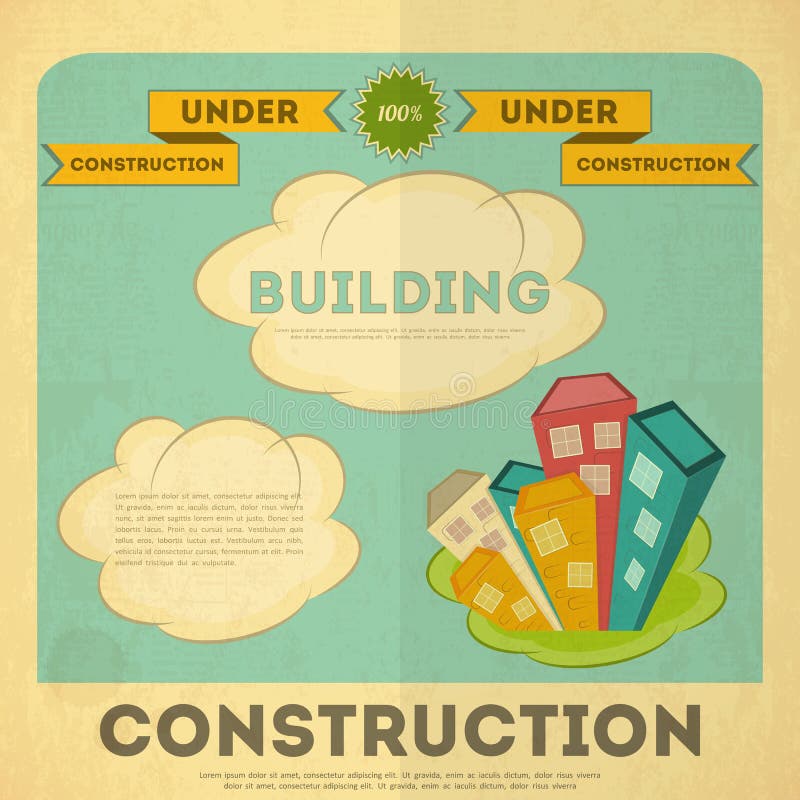 Building poster design stock vector. Illustration of construction ...