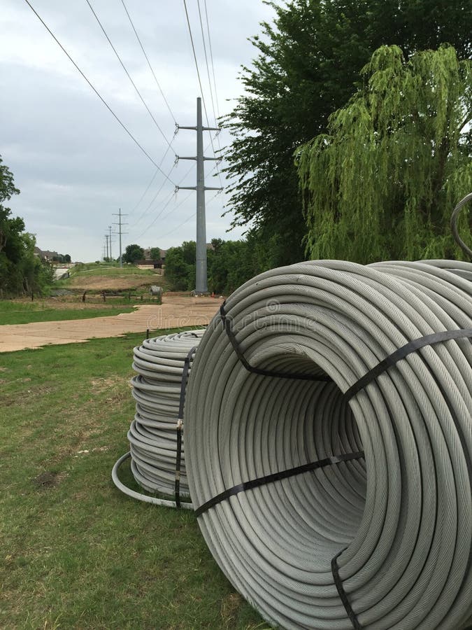 Building power lines stock image. Image of industries - 71292801