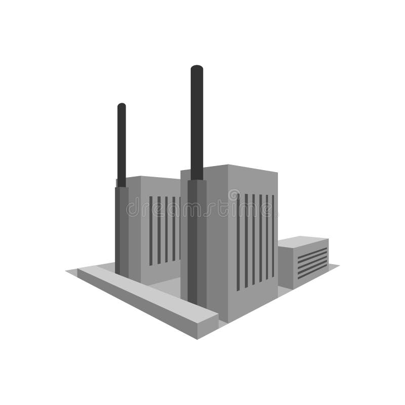 Building Power Plant Factory in Perspective Stock Vector - Illustration ...