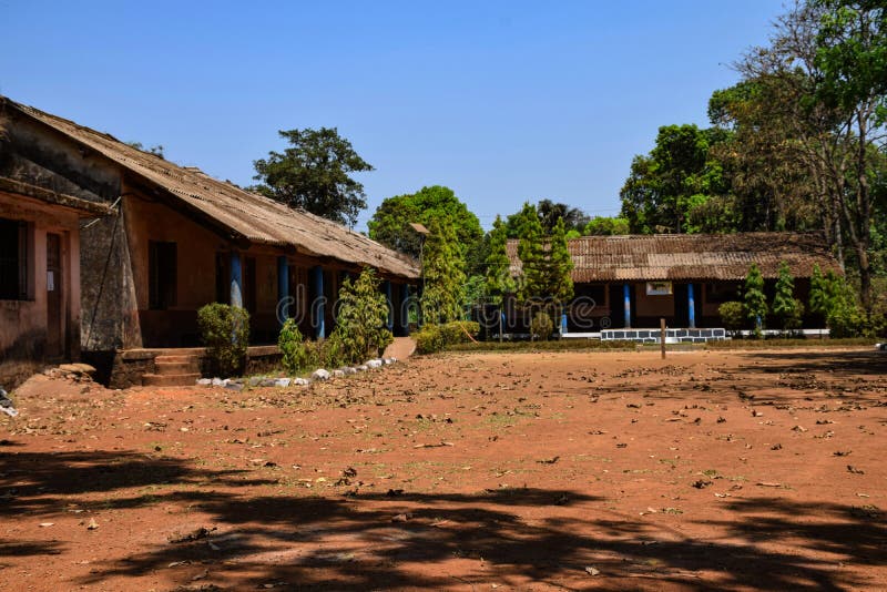 Building of Primary School in Indian Village Stock Image - Image of ...