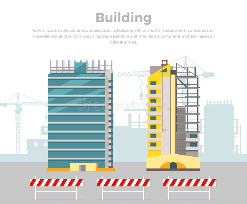 Engineering and Building, Construction Zone Vector Stock Vector ...