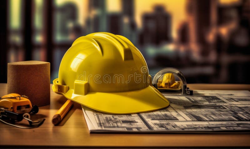 Architecture Model Drawing Project Construction Helmet Industry ...