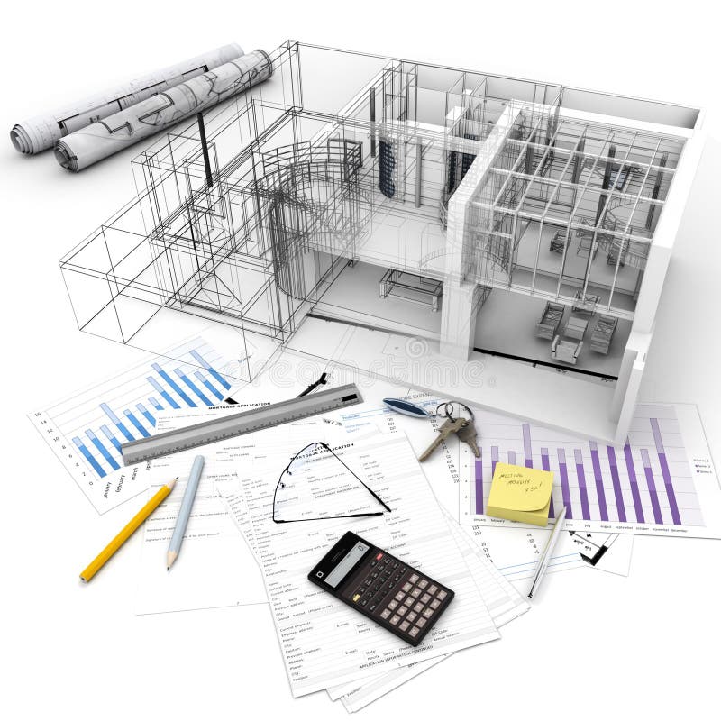 Building project process stock illustration. Illustration of purchase ...