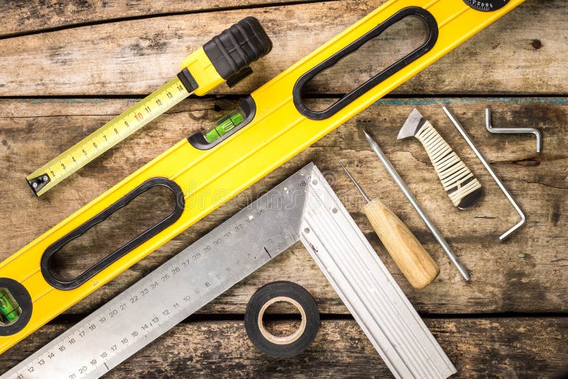 Building and Project Tools Background. Stock Image - Image of ...