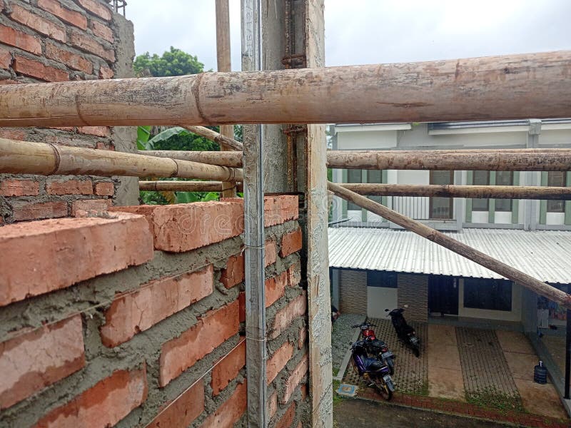 Building Proses Wall Batu Bata Stock Image - Image of building, wall ...