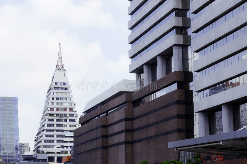 Building of purple color. stock photo. Image of commercial - 113615010