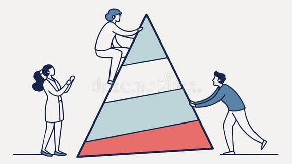 Building a Pyramid Together, Structured Teamwork, Vector Design Generative AI Stock Vector ...