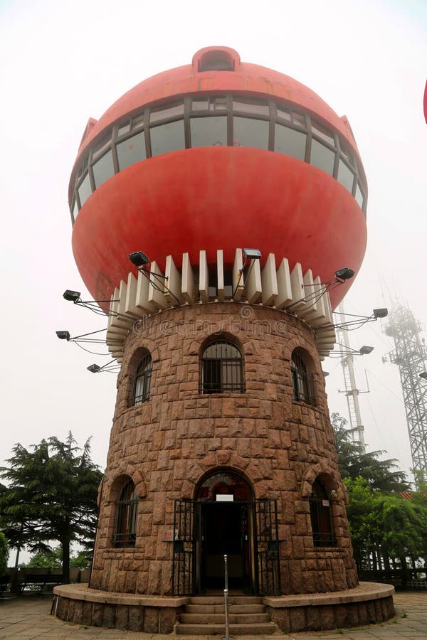 A Building in Qingdao Signal Hill Park Stock Photo - Image of arch ...