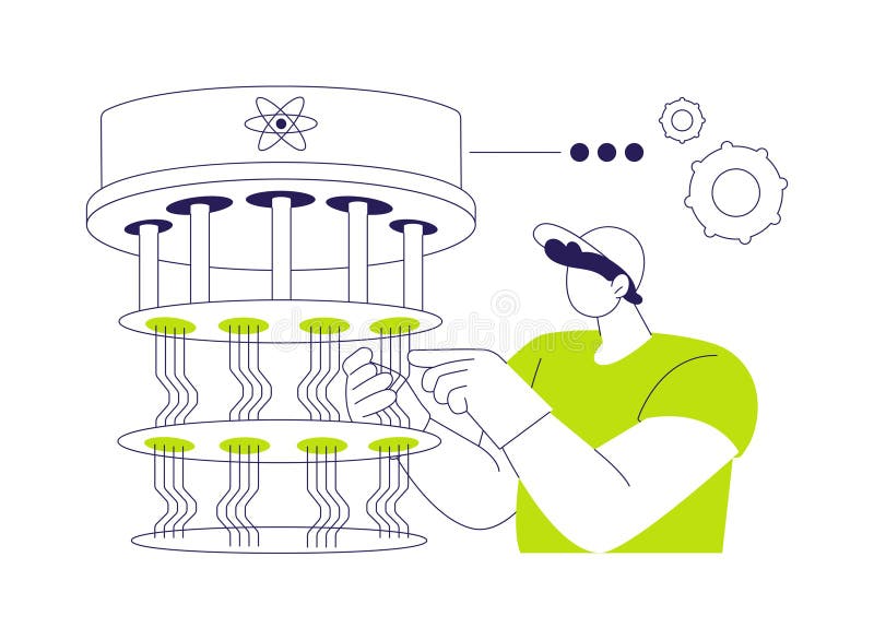 Building Quantum Computers Abstract Concept Vector Illustration. Stock ...