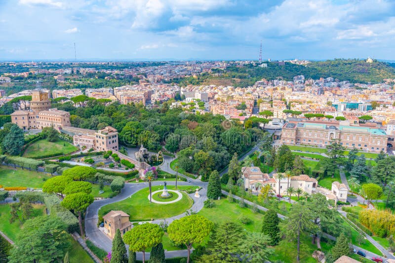 Building of the Radio Vatican Stock Image - Image of travel, green ...