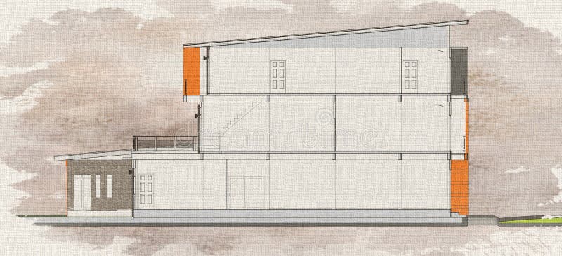 Building 3rd Floor stock illustration. Illustration of housing - 43384669