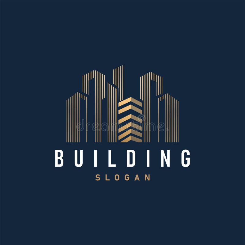 Building Real Estate Apartment Construction Logo, Elegant Premium ...