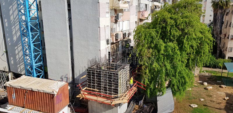 Reconstruction of the Old Habitation House Stock Photo - Image of city ...