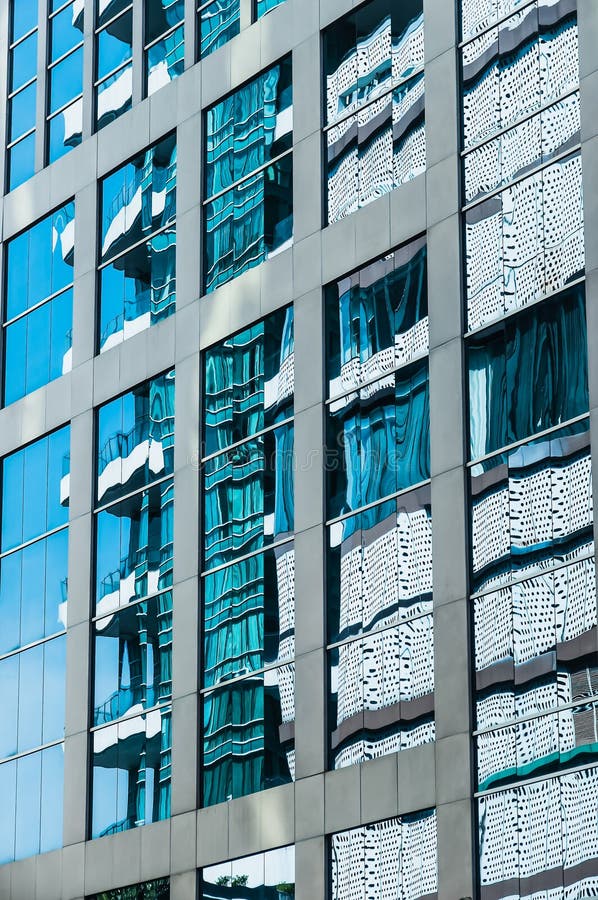The Building Reflection Pattern Stock Image - Image of skyscraper ...