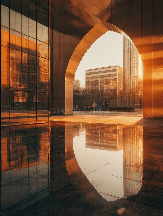 Building Reflection Pool Water Stock Photo - Image of mirrored ...