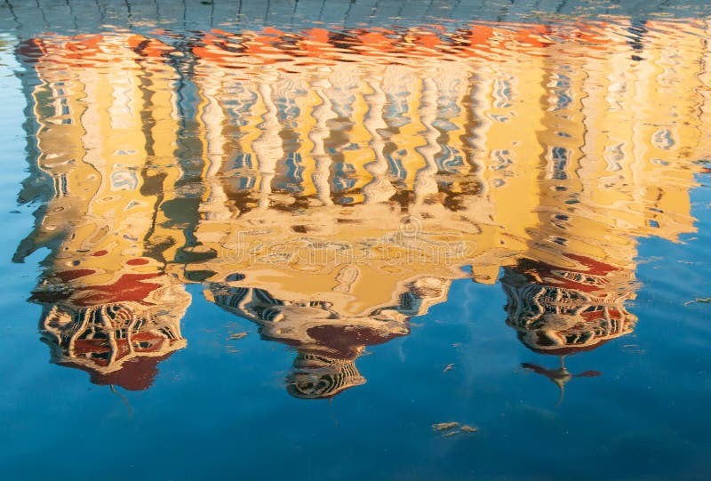 Building Reflection in Water Stock Photo - Image of water, contrast ...