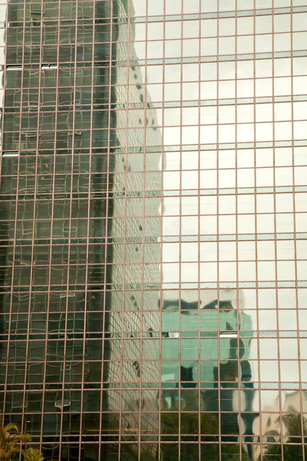 Building Reflextions on a Modern Glass Building in Brazil Stock Photo ...