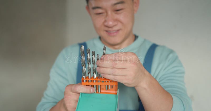 Handyman Worker Showing Up His Tools at Workplace Stock Footage - Video ...