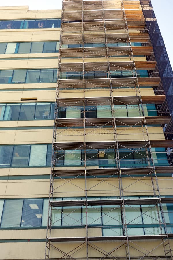 Building Renovation Scaffolding Stock Photo - Image of scaffolding ...