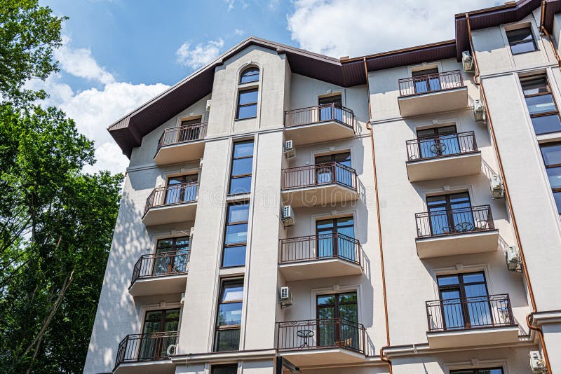 Multi-storey Residential Building in the Rays of the Setting Sun ...